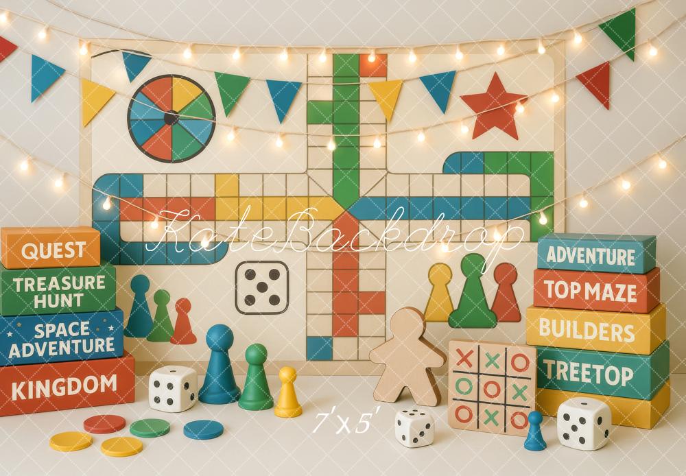 Kate Birthday Board Game Adventure Toys Kids Backdrop Designed by Lidi