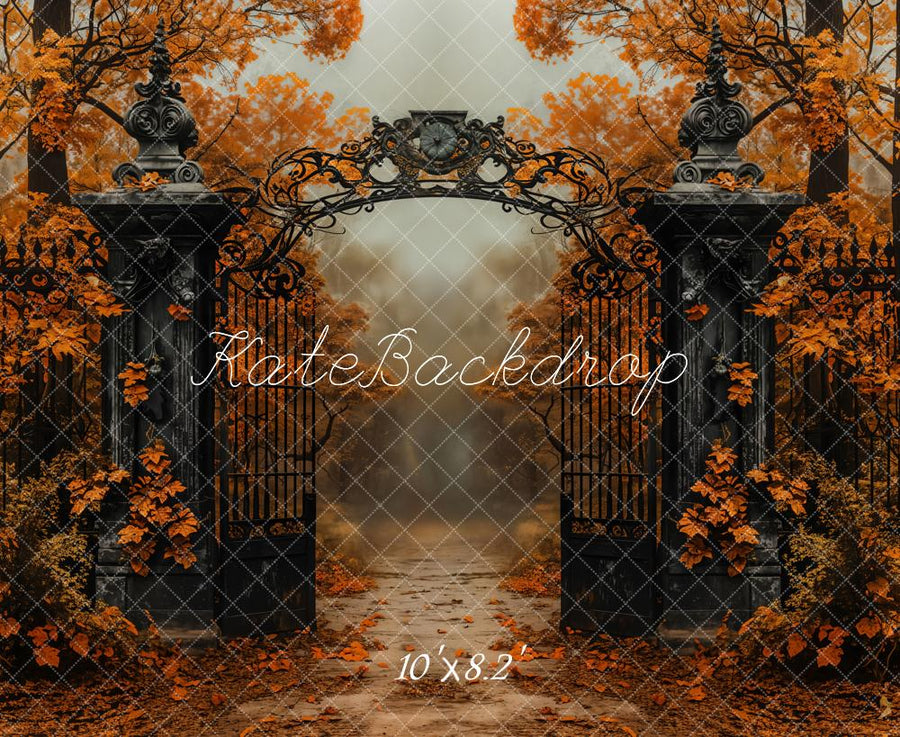 Autumn Rustic Iron Gate Backdrop