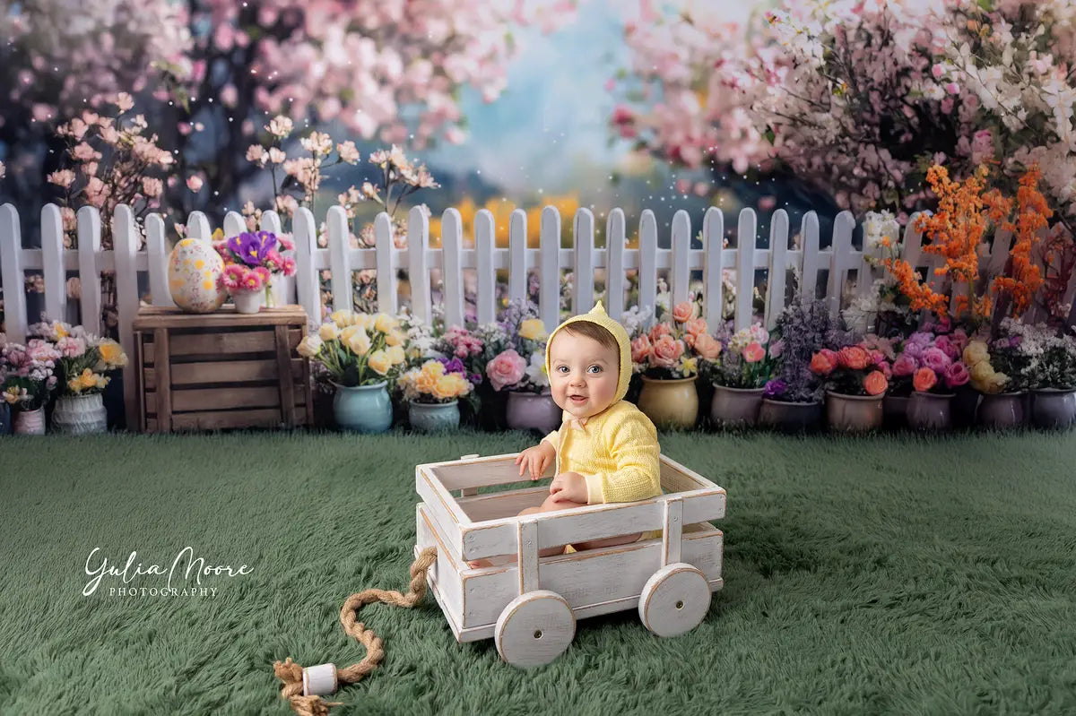 Spring Bloom Floral Garden Backdrop
