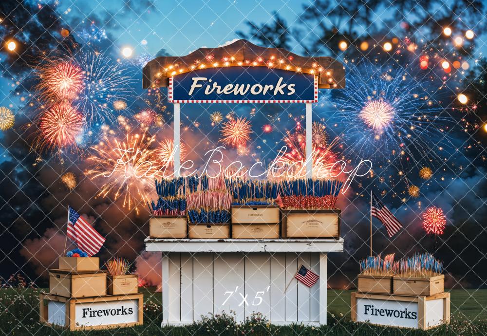 Kate Independence Day Fireworks Stand Celebration Backdrop Designed by