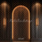 Kate Brown Boudoir Wood Wall with Light Outline Backdrop Designed by M