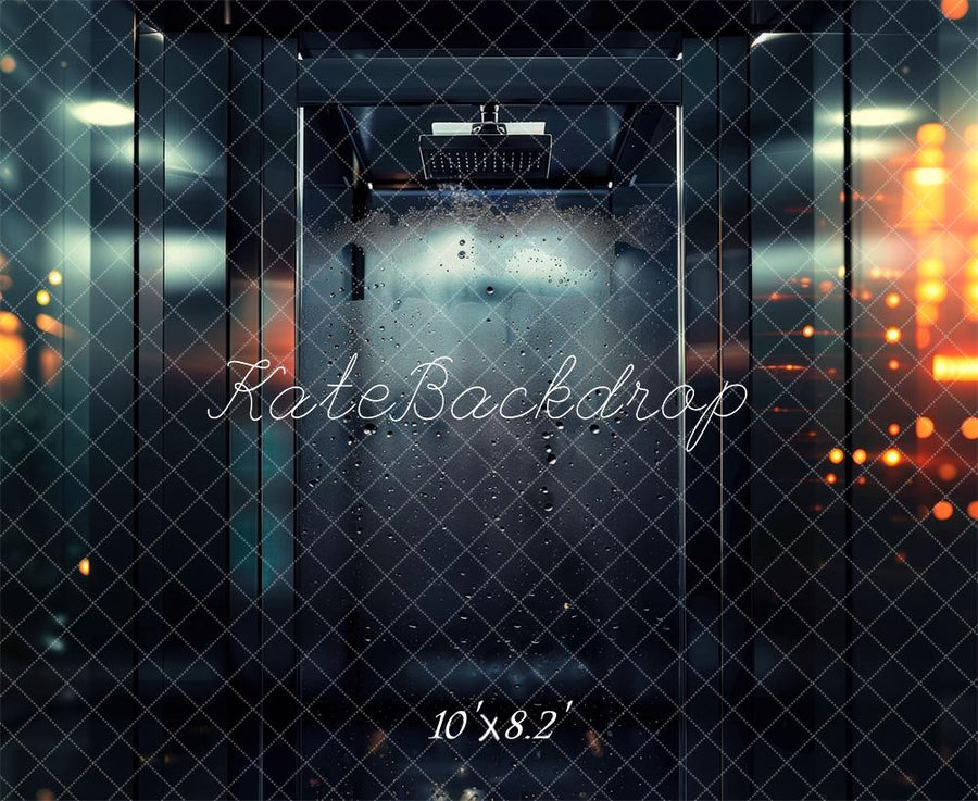 Modern Industrial Elevator Interior Backdrop