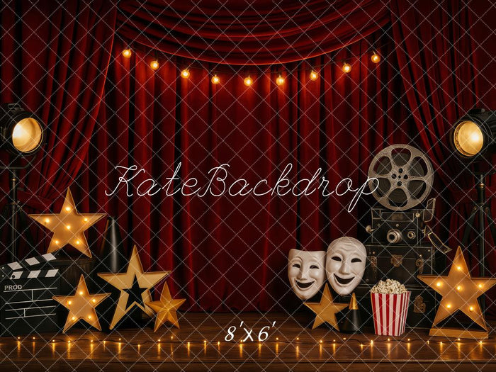 Vintage Theater Stage Movie Backdrop