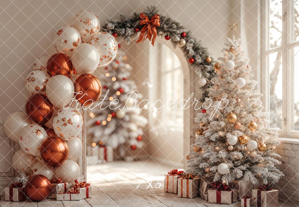 Kate Christmas Tree Balloons Arch Backdrop Designed by Emetselch