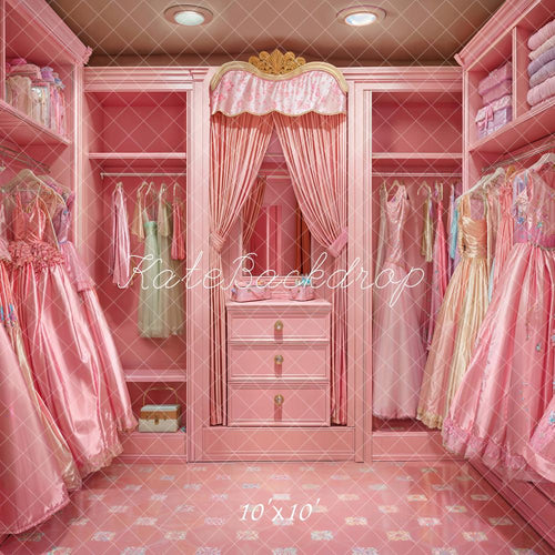 Elegant Pink Princess Closet Backdrop