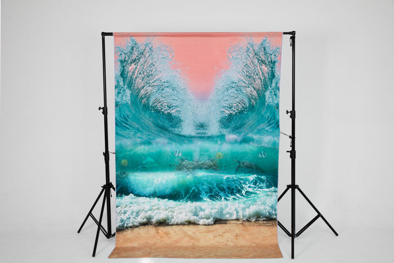 Kate Summer Beach Waves Backdrop Designed by Rosabell Photography