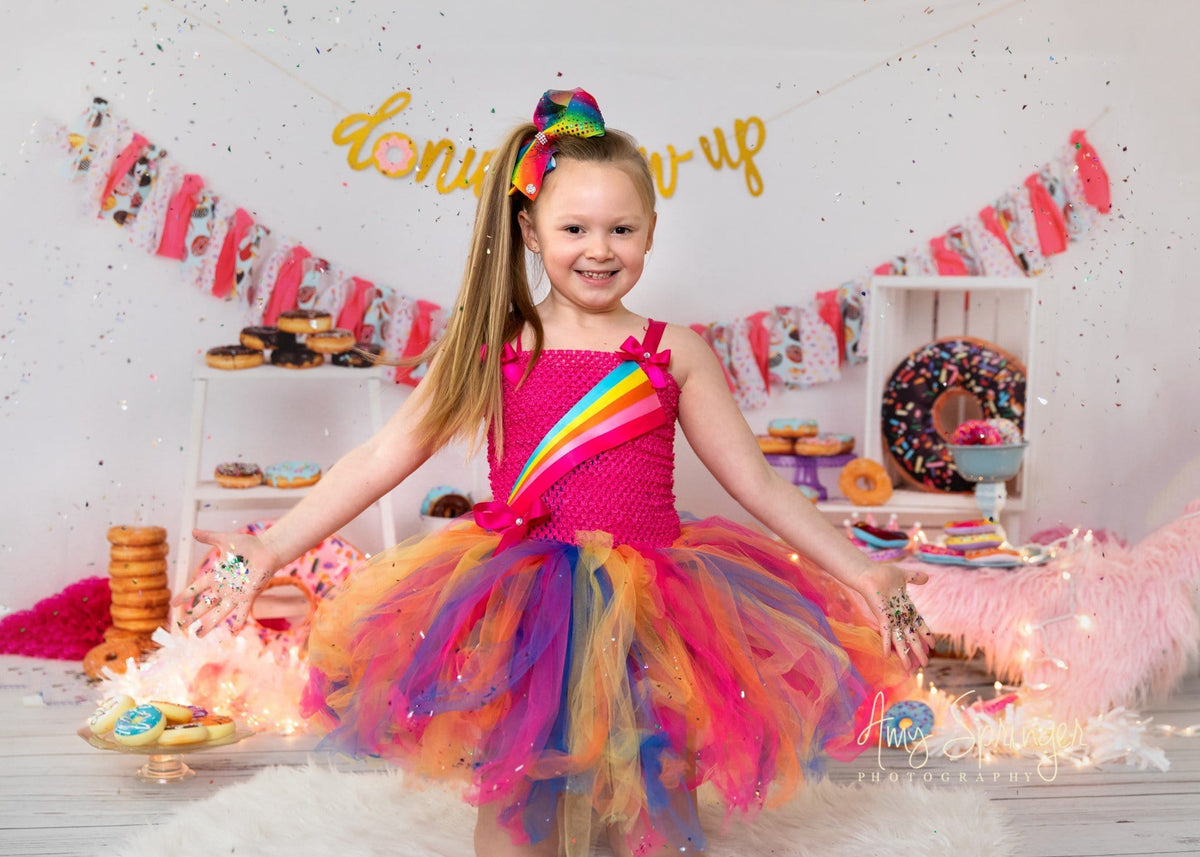 Kate Pink Donut Banners Children Backdrop