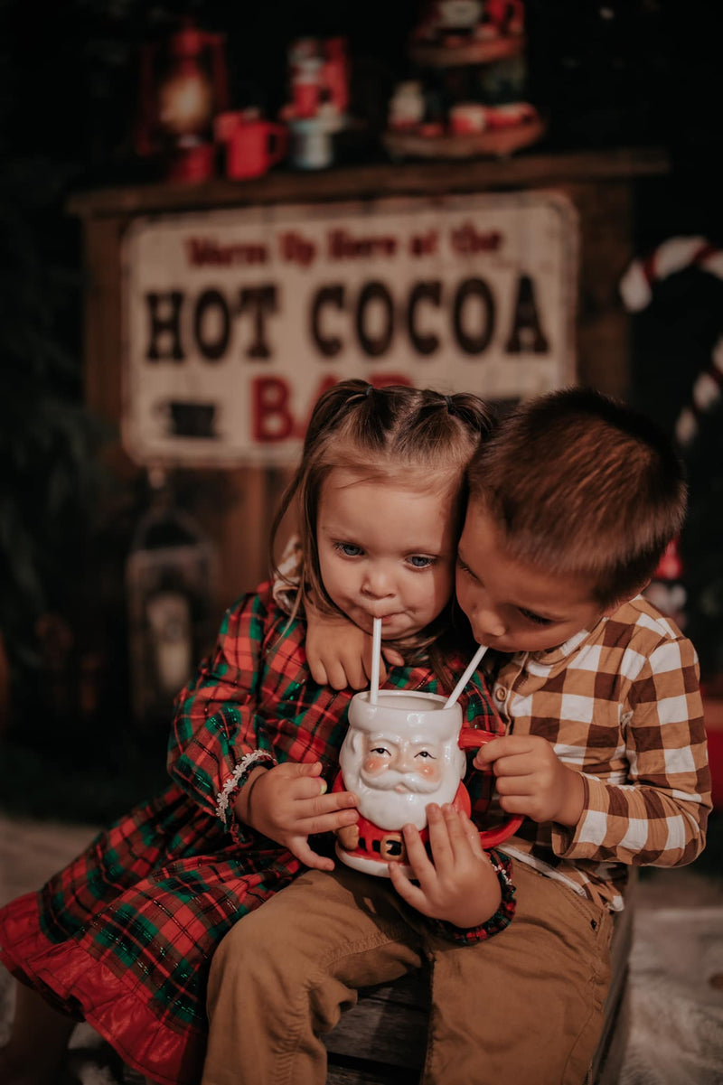 Kate Christmas Backdrop Hot Cocoa Night for Photography