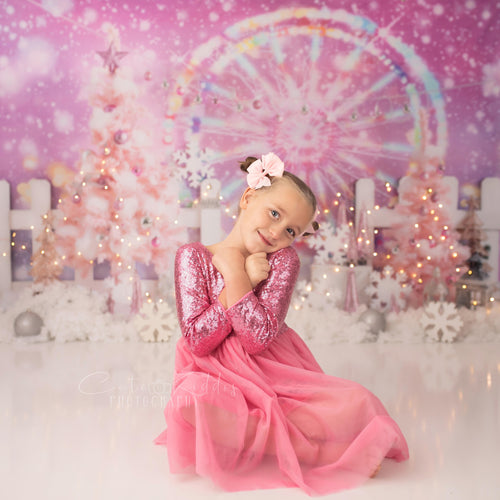Kate Christmas Backdrop Fantasy Ferris Wheel for Photography