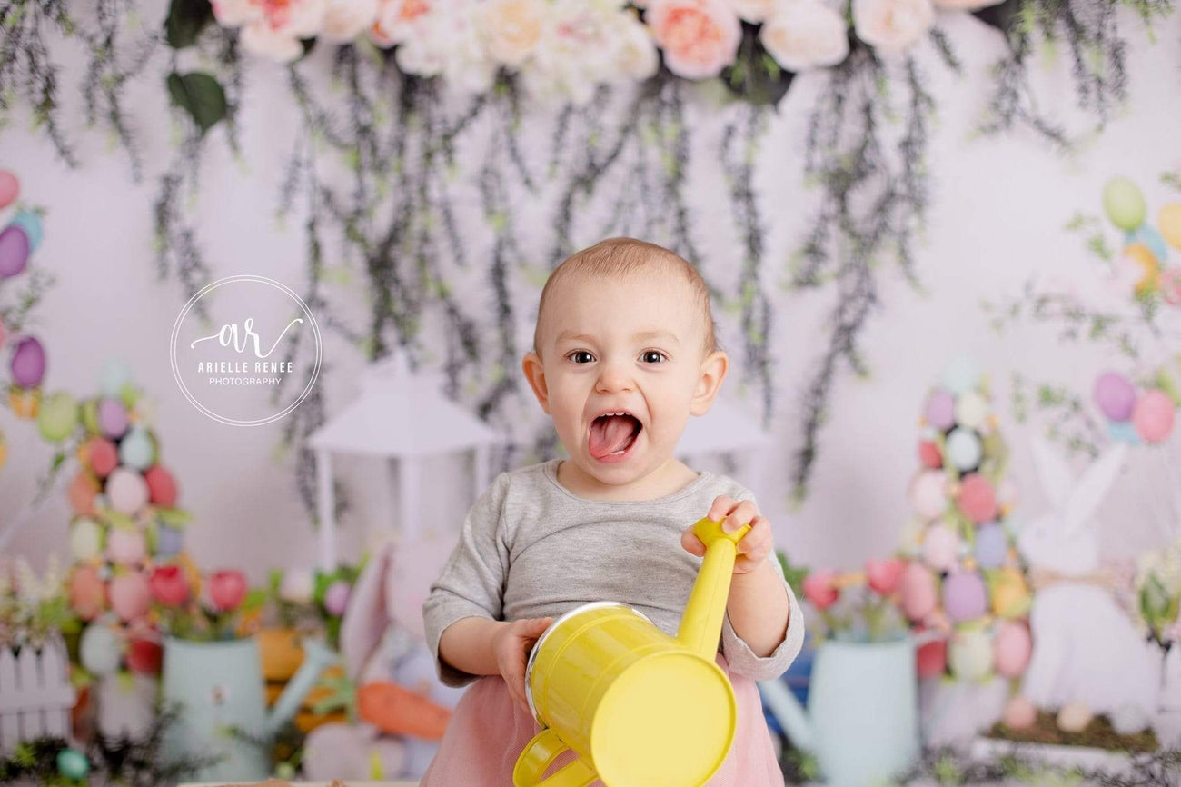 Pastel Easter Garden Floral Backdrop