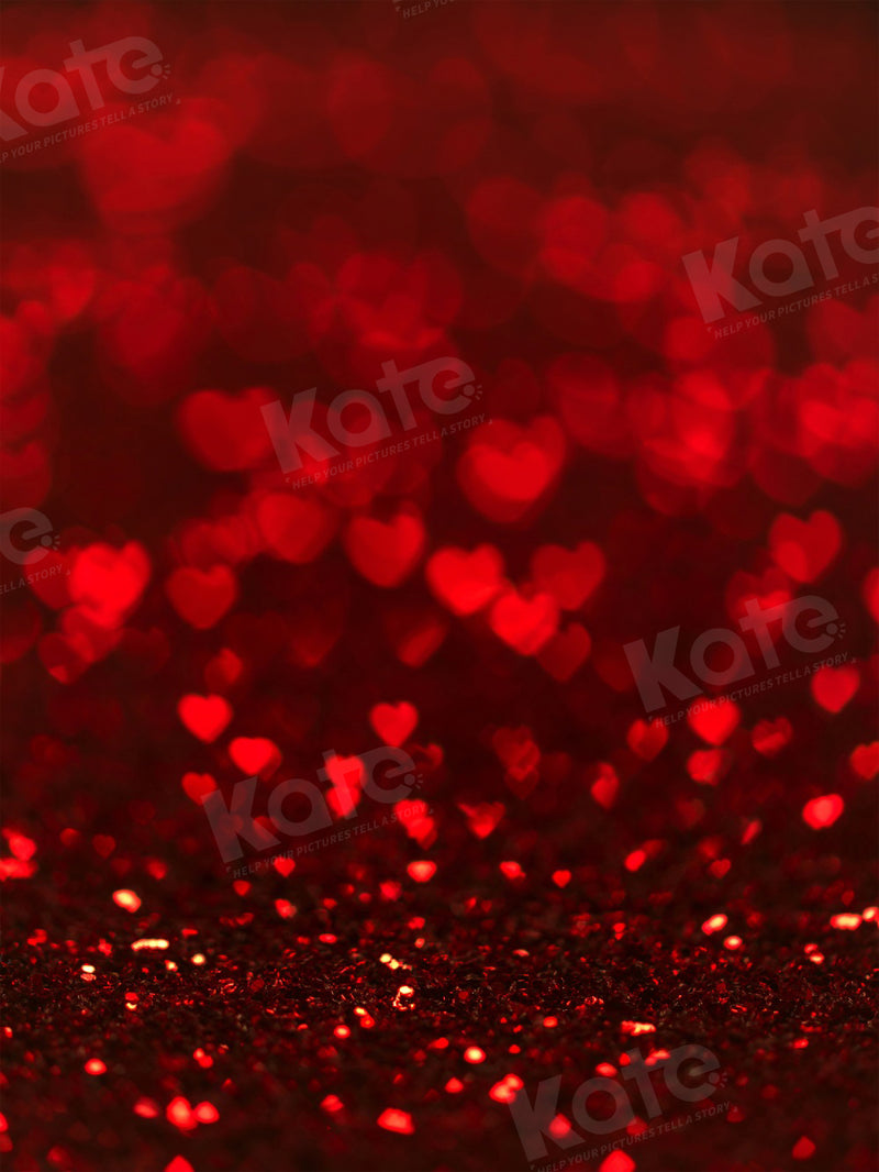 Romantic Red Heart Bokeh Backdrop