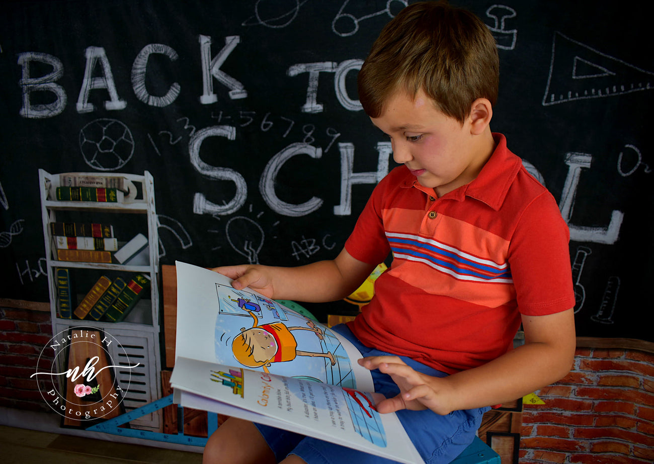 Kate Back To School ABC Blackboard Wall Picture Backdrop for Family ...