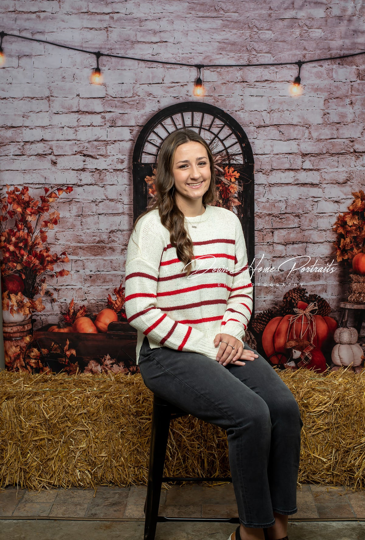 Rustic Autumn Harvest Pumpkin Backdrop