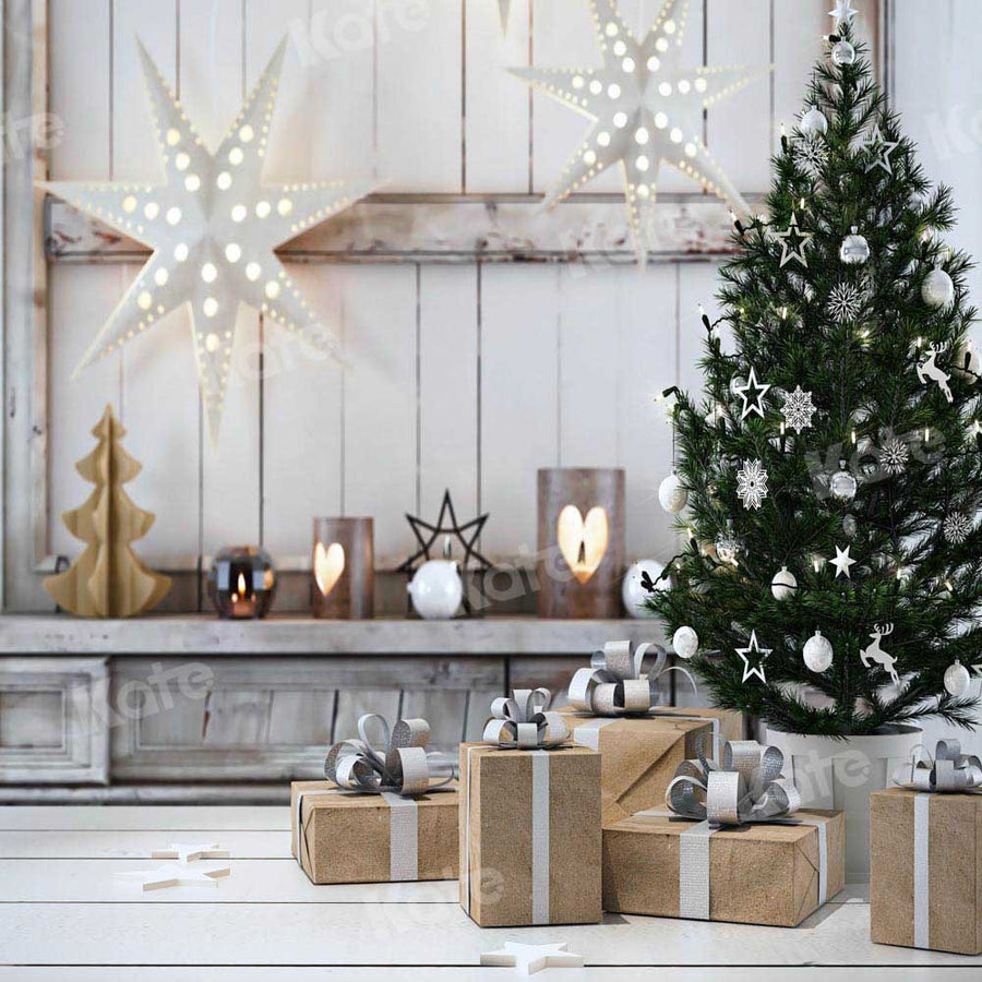 Rustic Festive Christmas Gift Backdrop