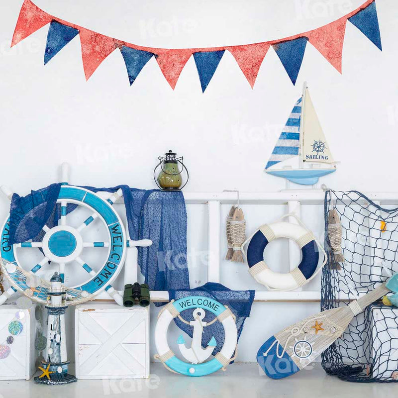 Nautical Coastal Marine Themed Backdrop