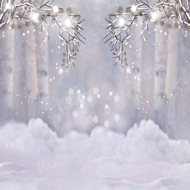 Enchanted Winter Glow Snow Backdrop