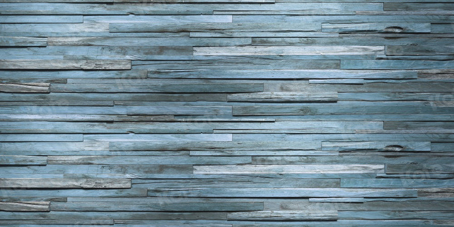 Rustic Blue Weathered Wood Wall Backdrop
