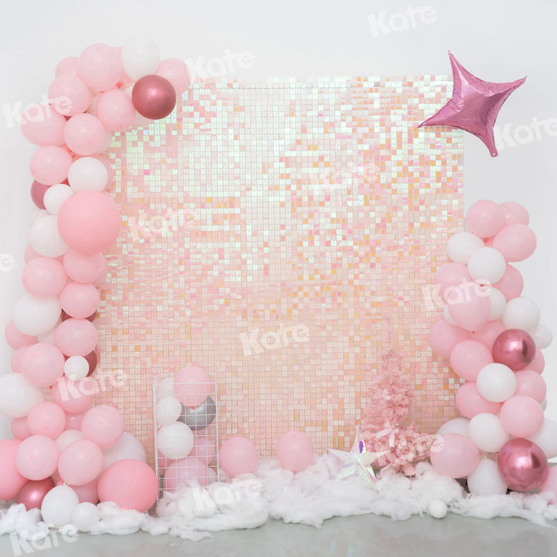 Blush Pink Balloon Mosaic Backdrop