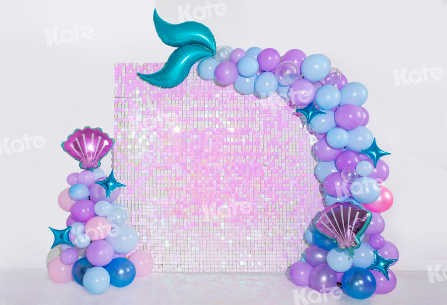 Iridescent Mermaid Balloon Arch Backdrop