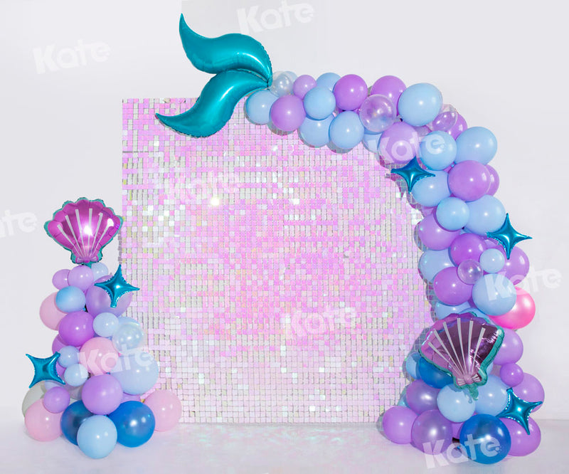 Iridescent Mermaid Balloon Arch Backdrop