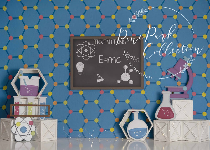 Modern Science Lab Pattern Backdrop
