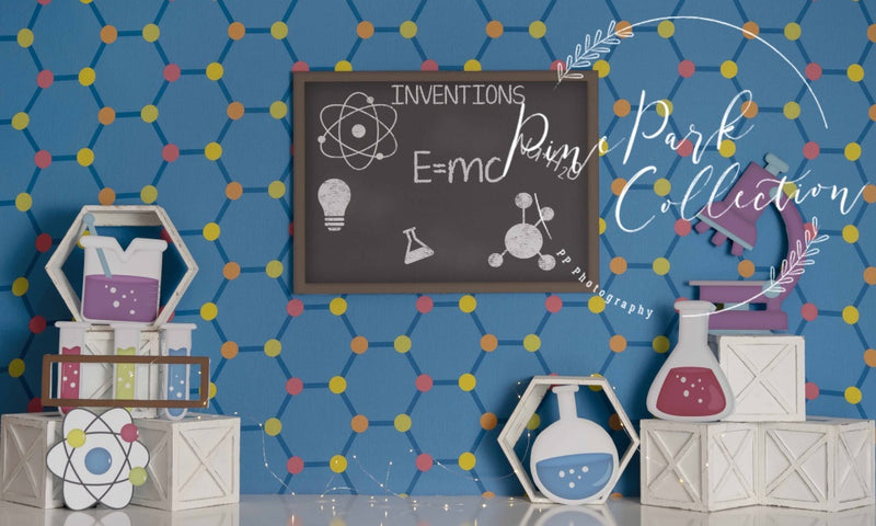 Modern Science Lab Pattern Backdrop