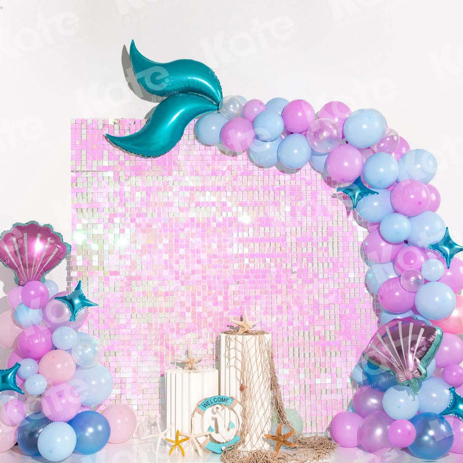 Mermaid Balloon Arch Sea Backdrop