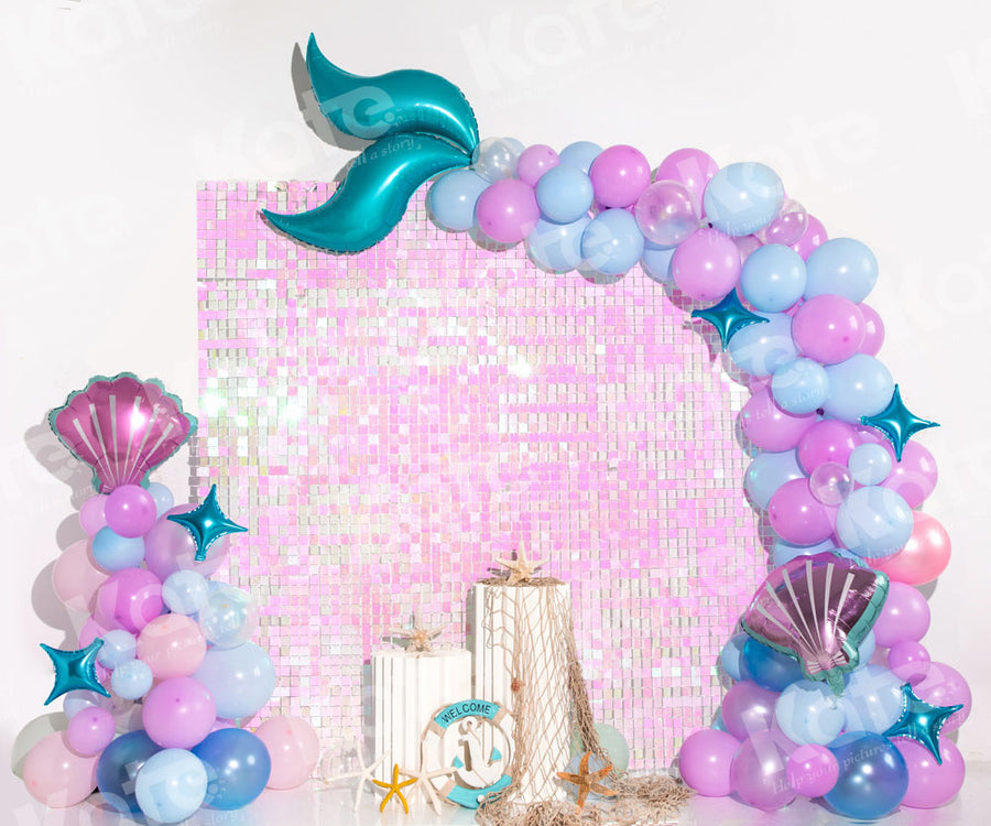Mermaid Balloon Arch Sea Backdrop