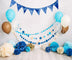 Blue Beige Polka Dot Party Backdrop