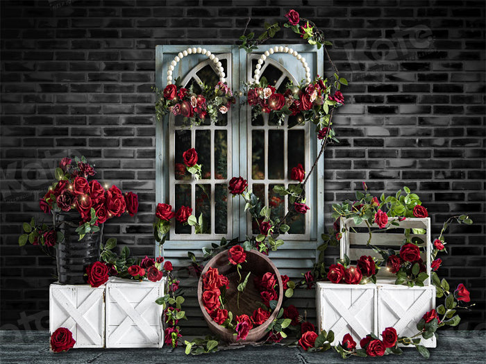Romantic Vintage Rose Window Backdrop