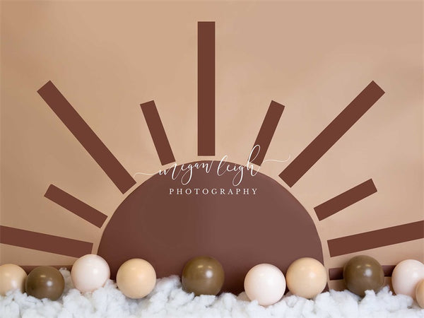 Warm Earth Toned Rising Sun Backdrop