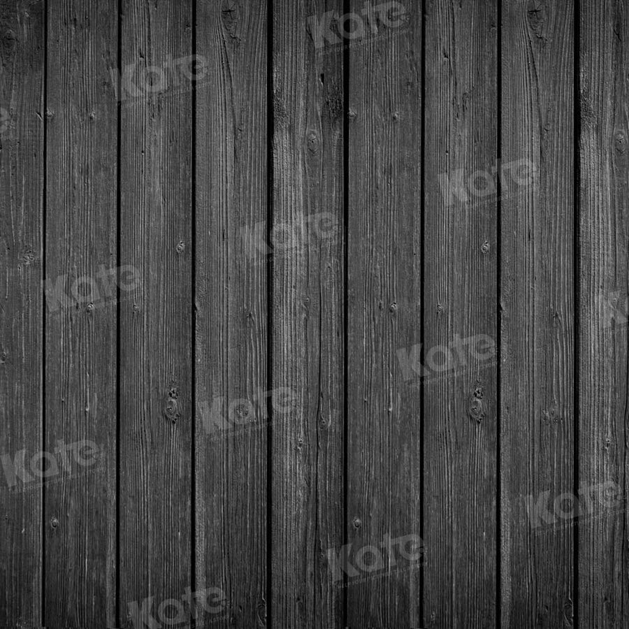 Rustic Weathered Black Wood Plank Backdrop
