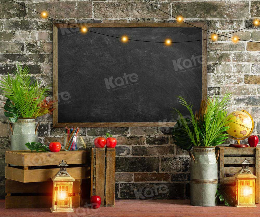 Rustic Vintage Classroom Chalkboard Backdrop