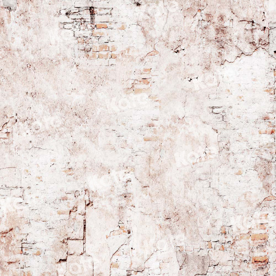 Rustic Vintage Whitewashed Brick Wall Backdrop