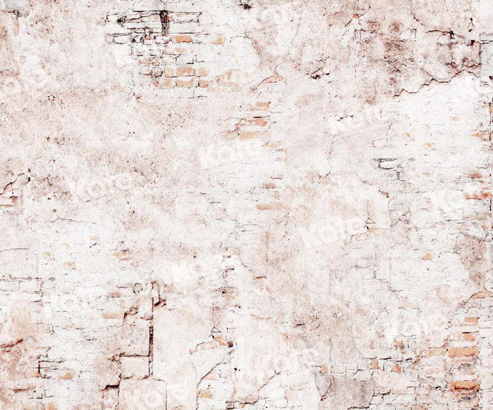 Rustic Vintage Whitewashed Brick Wall Backdrop