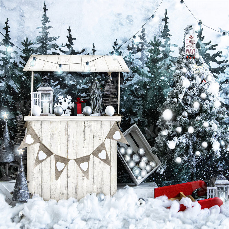 Winter Wonderland Festive Holiday Backdrop