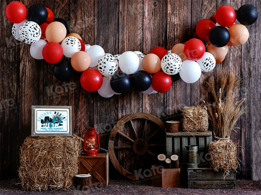 Rustic Autumn Balloon Garland Backdrop