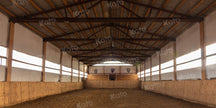 Rustic Equestrian Indoor Riding Arena Backdrop