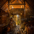 Rustic Barn Interior Vintage Backdrop