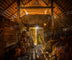 Rustic Barn Interior Vintage Backdrop