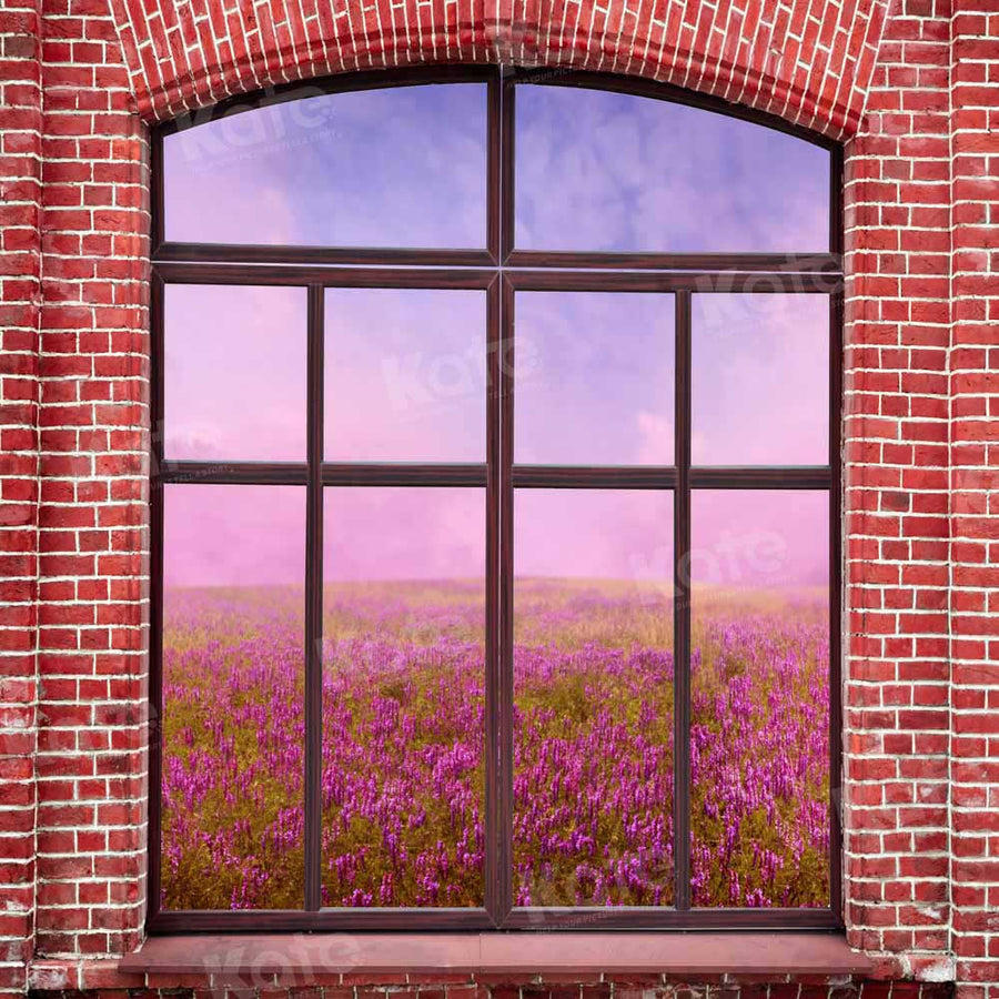 Kate Outwindow Flower Brick Wall Backdrop for Photography