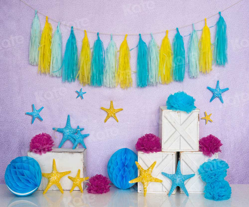 Vibrant Coastal Tassel Party Backdrop