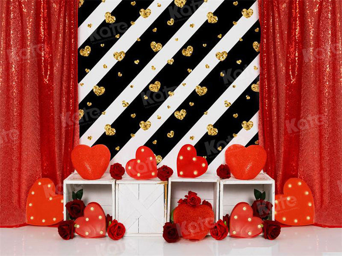 Kate Valentine's Day Love Stage Backdrop for Photography