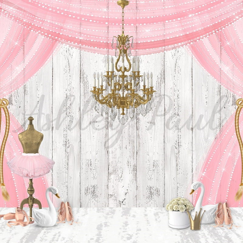 Elegant Pink Ballet Tutu Backdrop