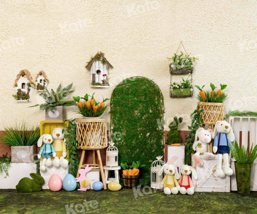 Kate Easter Bunny Garden Backdrop for Photography