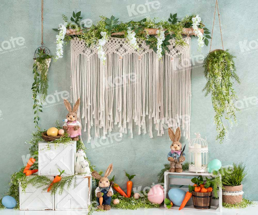 Rustic Boho Macrame Easter Backdrop