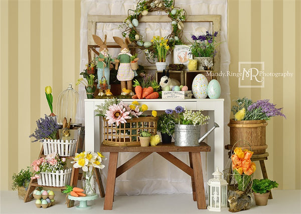 Rustic Spring Garden Easter Backdrop
