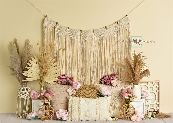 Boho Chic Natural Macrame Backdrop