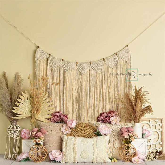 Boho Chic Natural Macrame Backdrop