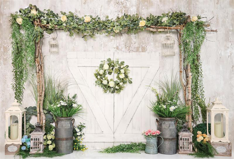 Rustic Elegant Floral Garden Backdrop